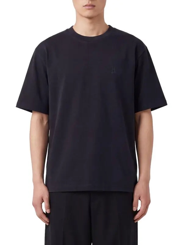 Herno Relaxed Fit Pure Cotton Crewneck T-shirt - Black
