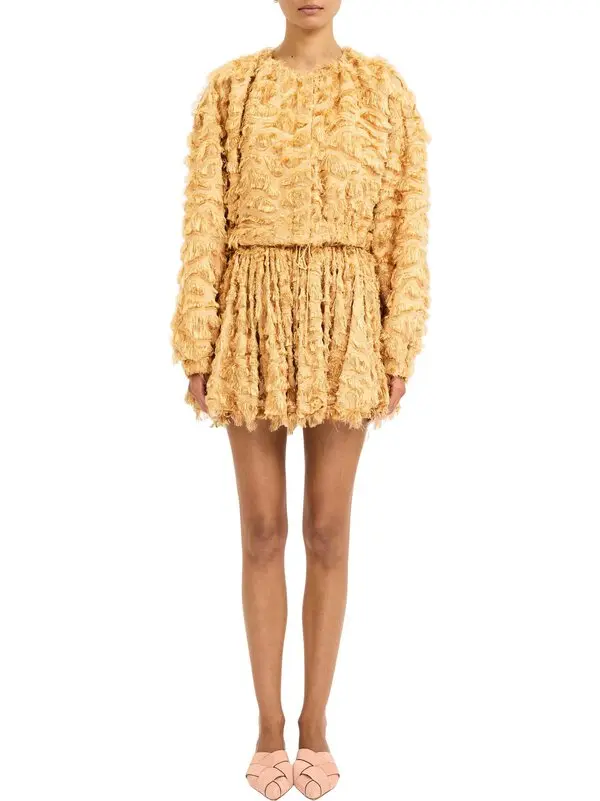 Ulla Johnson Augusta Cropped Jacket - Sand