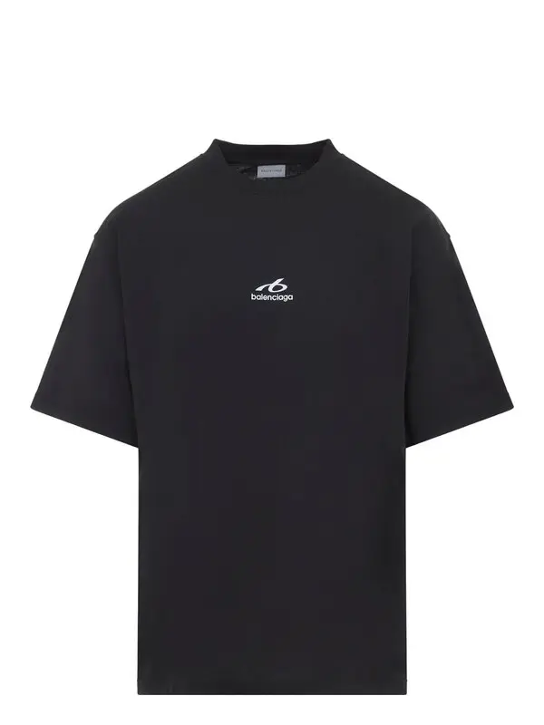 Balenciaga Medium Fit Cotton T-shirt - Black