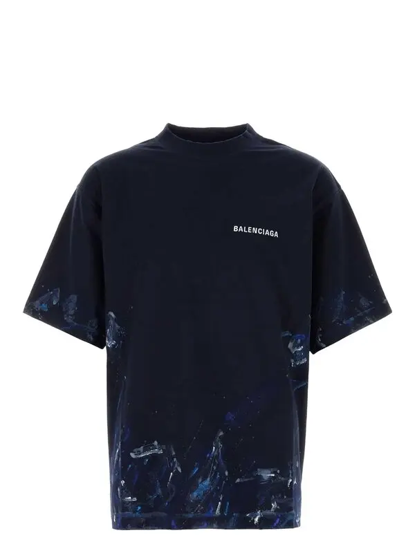 Balenciaga Midnight Oversized Cotton T-shirt - Blue