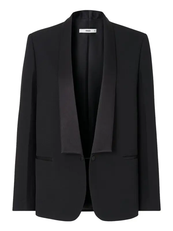 Fendi Tailored Shawl Lapel Blazer - Black