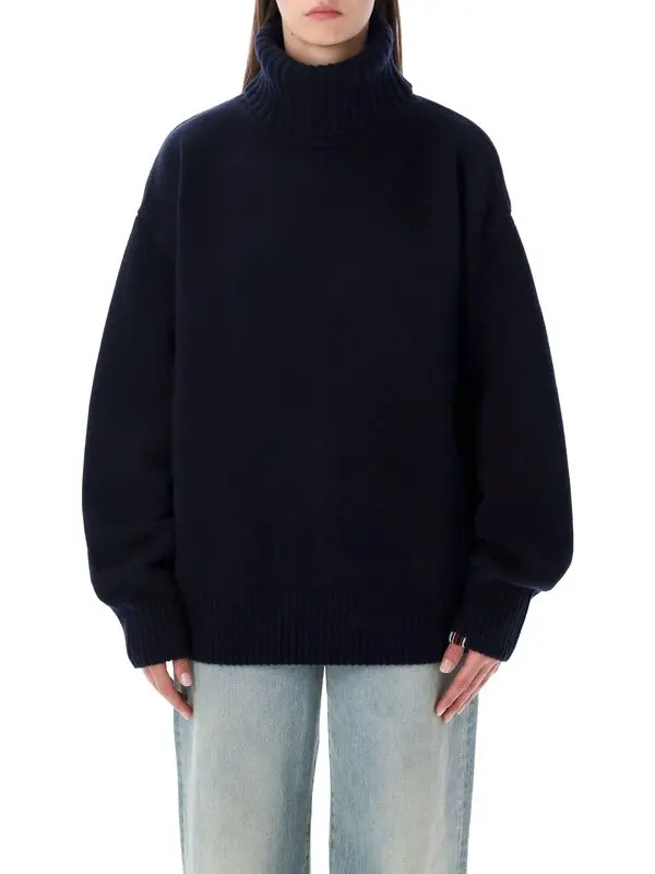 Extreme Cashmere Oversized Cashmere Turtleneck Sweater - Blu