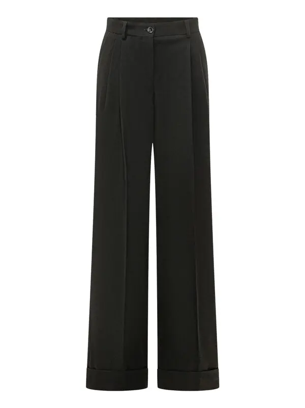 Dolce & Gabbana Tailored Trousers In Stretch Wool Blend - Nero