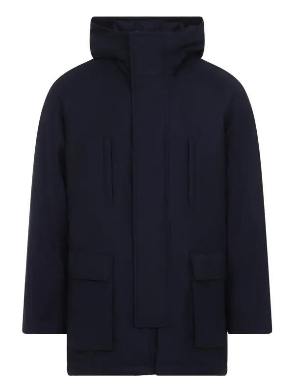 Giorgio Armani Wool Double-breasted Caban Jacket - Blue