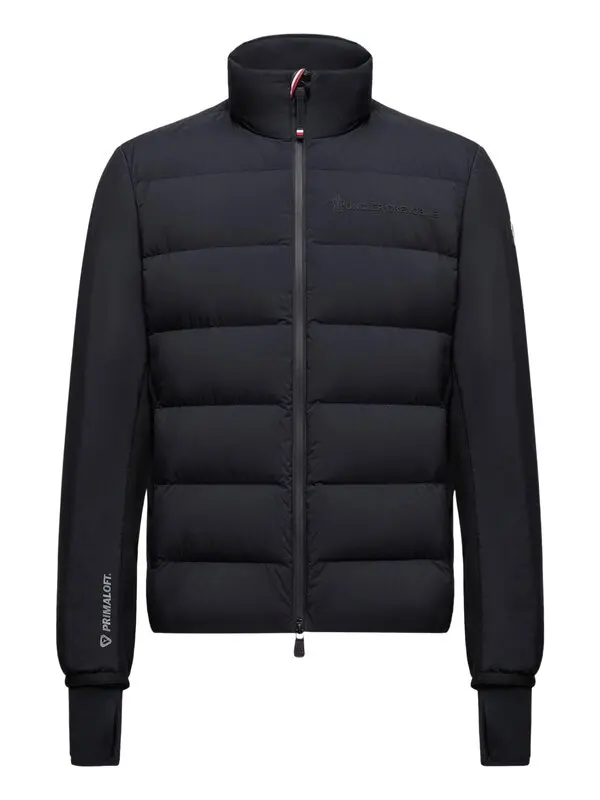 Moncler Stretch Technical Down-lined Jacket With Primaloft Active Insulation And T-shirt Wrist Gaiters - Nero