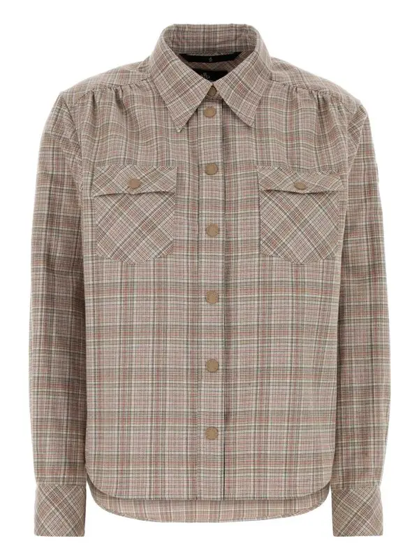 Moncler Embroidered Flannel Shirt For - Checked