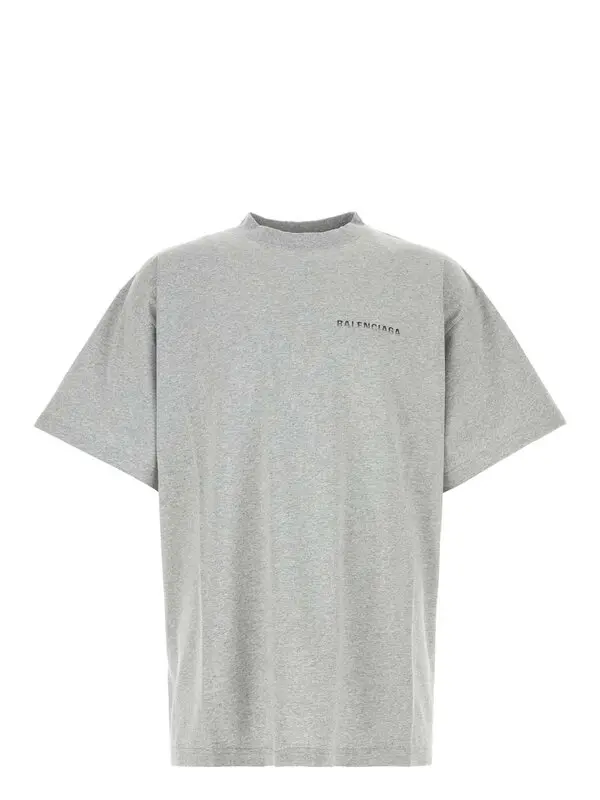 Balenciaga Melange Cotton Oversize T-shirt - Grey