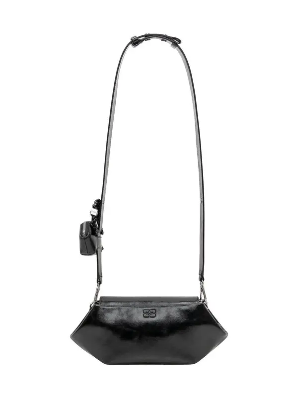 GANNI East West Box Shoulder Bag - Black