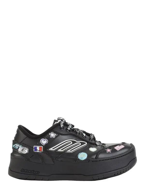 Balenciaga Graphic Low-top Sneakers - Black