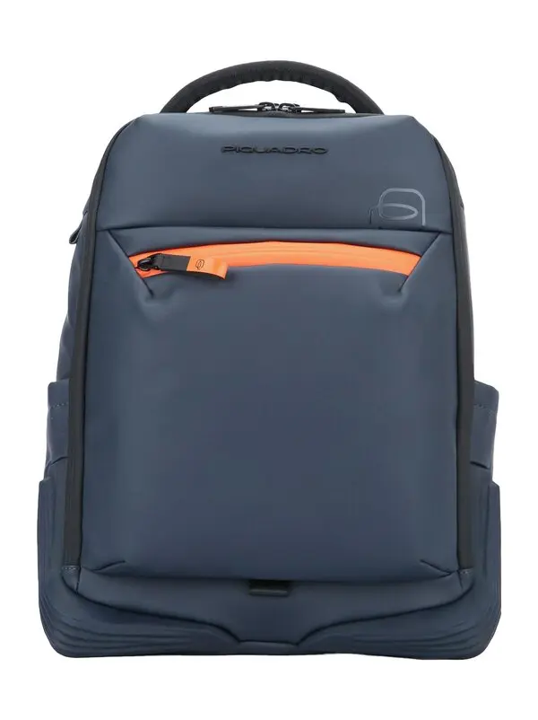 PIQUADRO Urban Backpack With Front Zip Pocket - Blu