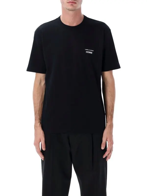 Comme Des Garçons Cotton Logo T-shirt - Black