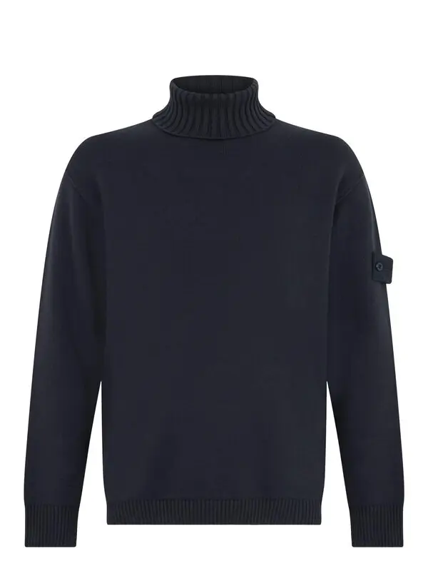 Stone Island High Neck Sweater - Blue