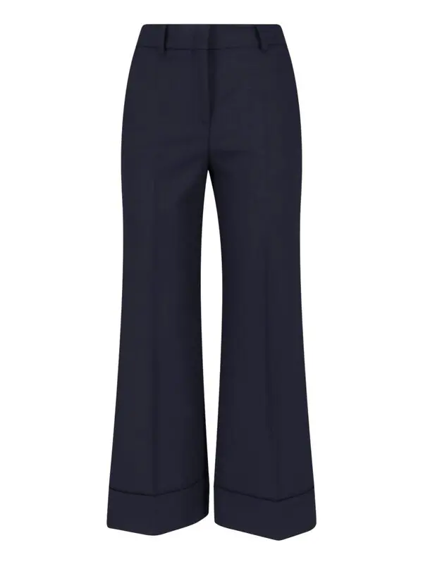 Incotex High-waisted Wide-leg Trousers - Blue