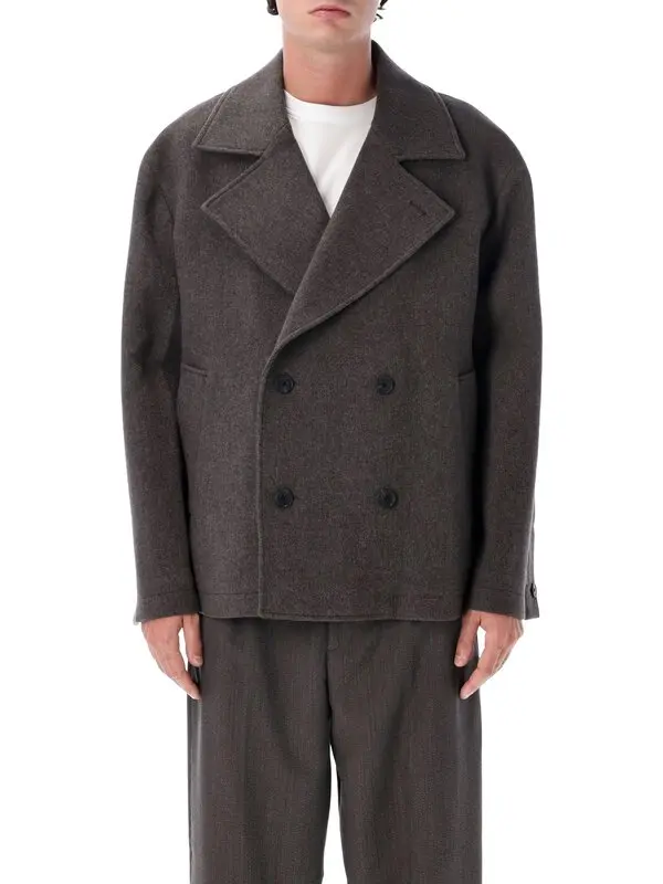 MFPEN Double-breasted Wool Coat - Ash Brown