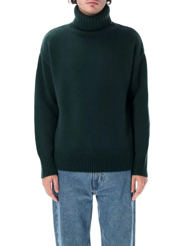 Extreme Cashmere Oversized Turtleneck Cashmere Sweater - Forest