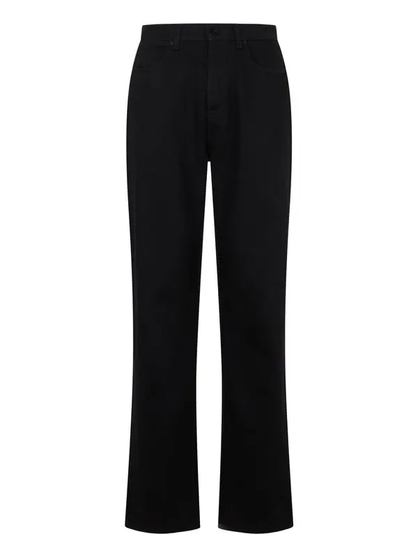 Gucci Straight Jeans In Cotton Denim With High Waist - Black