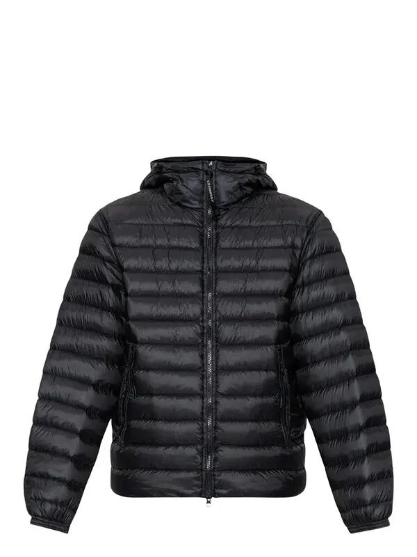 C.P. COMPANY C. P. Company Quilted Down-filled Hooded Coat - Grey
