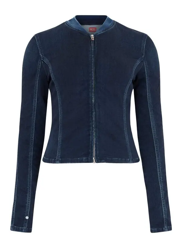 DIESEL® Jacket With Front Zip For - Denim