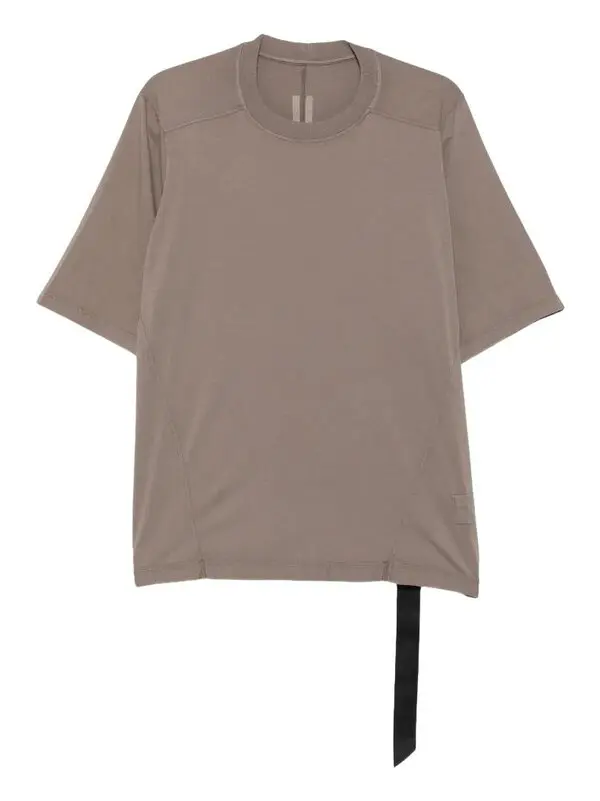 Rick Owens Midweight Ribbed Crewneck Cotton T-shirt - Grigio