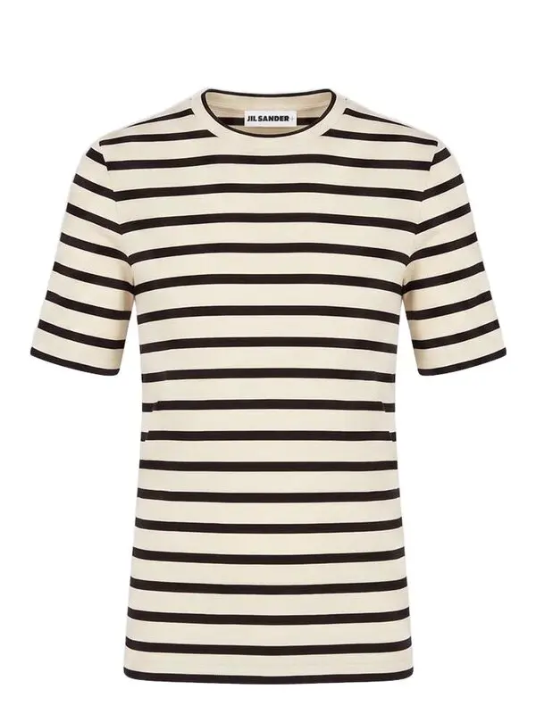 JIL SANDER 100% Cotton T-shirt - Bluejay