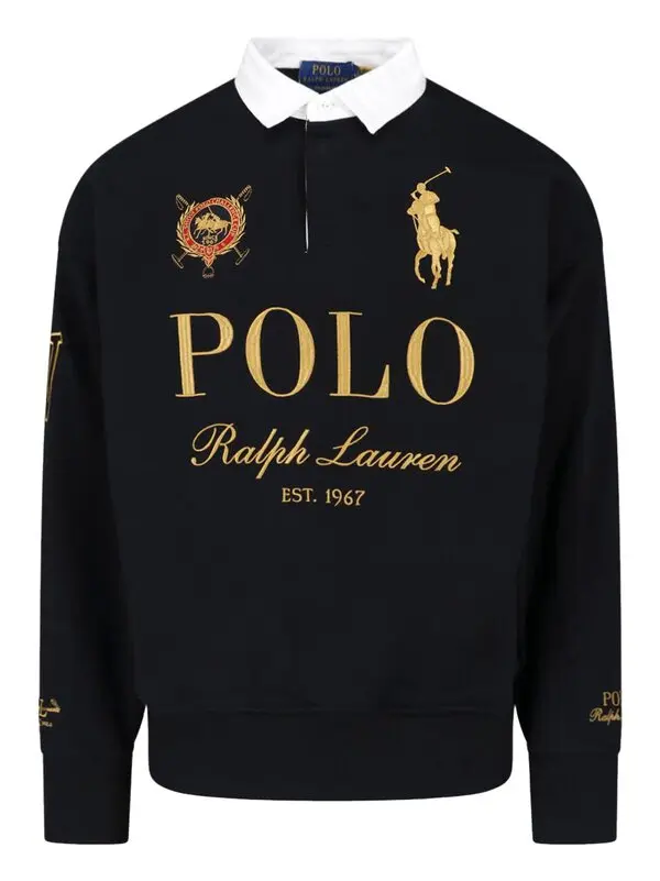 Polo Ralph Lauren Graphic Rugby Shirt - Black