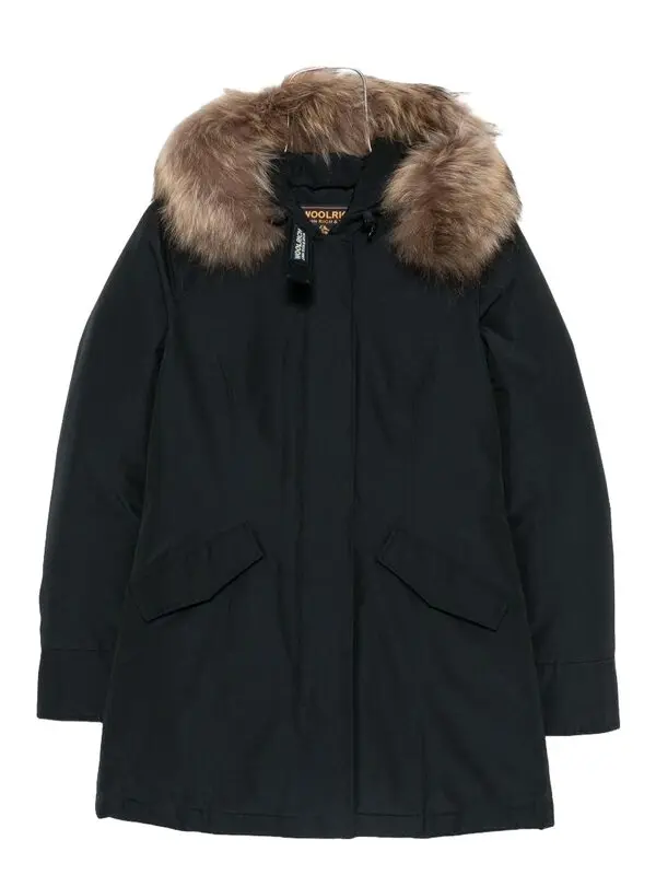 Woolrich Arctic Raccoon Parka Coat - Blue