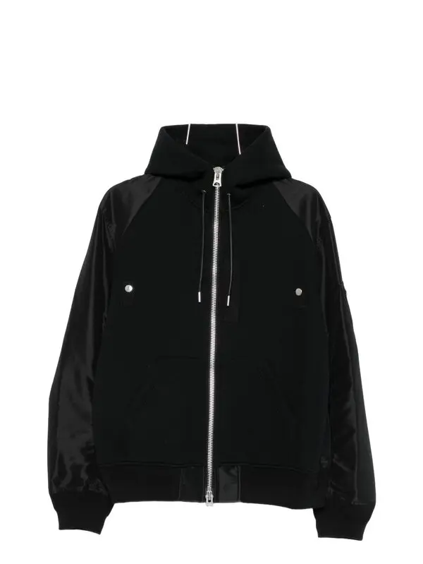 Sacai Zipped Sweatshirt - Black