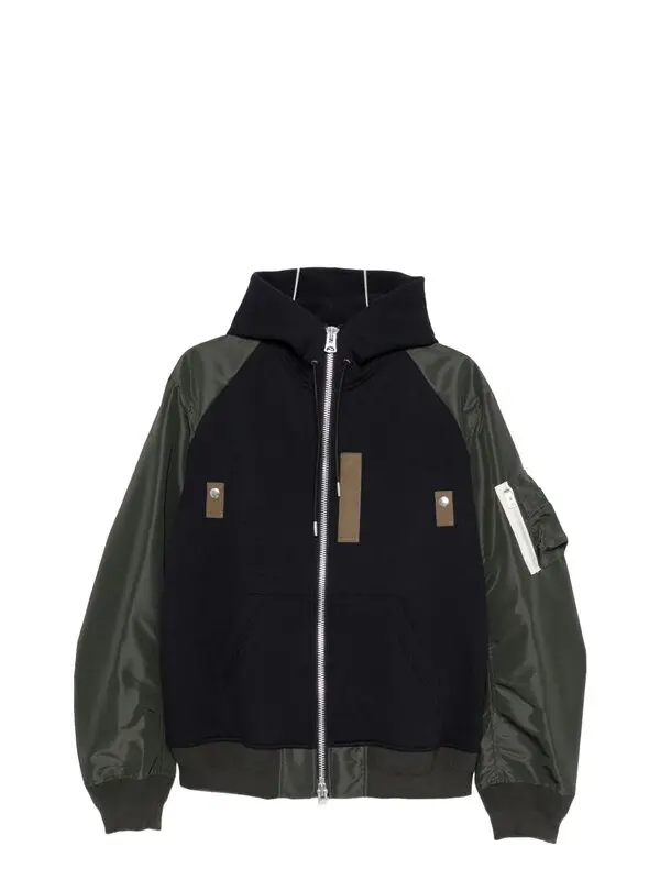 Sacai Zipped Sweatshirt By - Blue