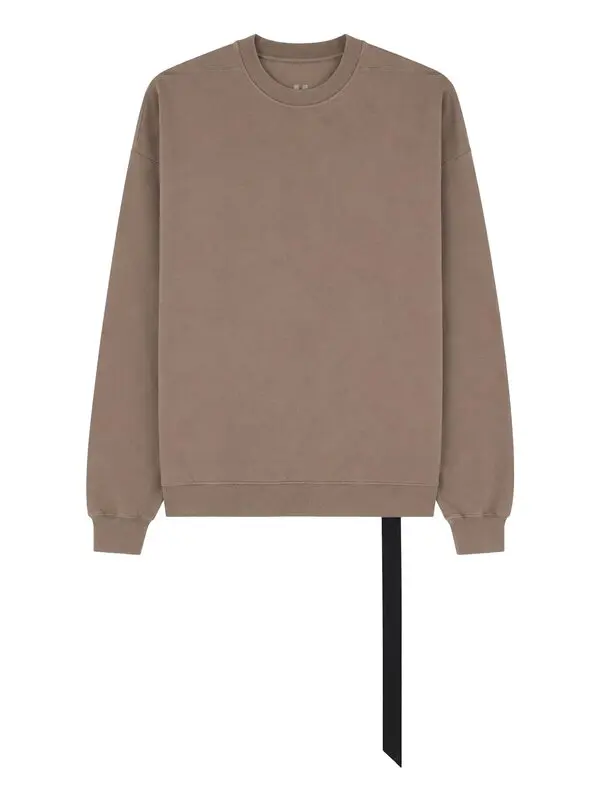Rick Owens T-shirt In Cotone A Manica Lunga - Brown