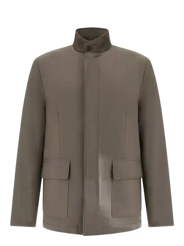 Paul & Shark Typhoon® Platinum Suede-trim Field Jacket - Grey