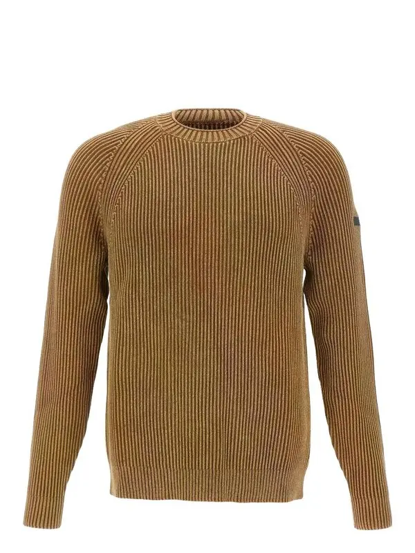 RRD Cotton 7 Techno Wash Ribbed-knit Cotton Sweater - Orange