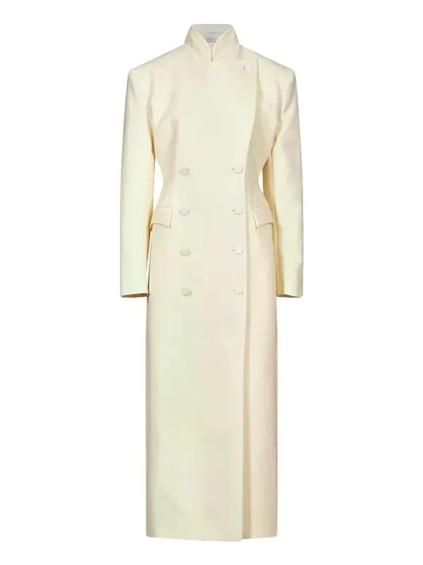 Giuseppe Di Morabito Double-breasted High-neck Coat - White