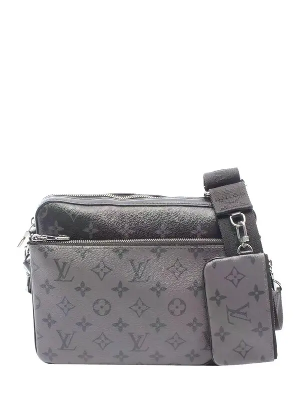 LOUIS VUITTON 2016-2026 Monogram Eclipse Trio Messenger Crossbody Bag - Black