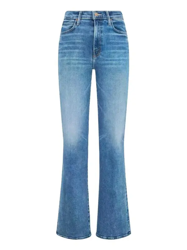 MOTHER The Kick It Faded-effect Flared Jeans - Blue