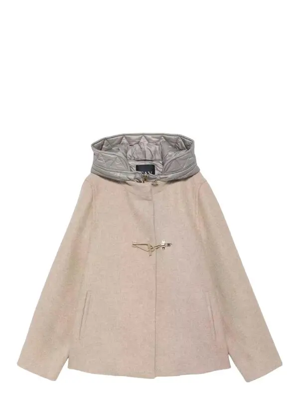 FAY Toggle Quilted-hood Toggle-fastening Coat - Neutrals