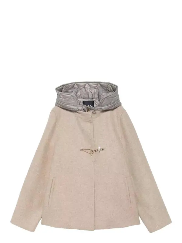 FAY Toggle Quilted-hood Toggle-fastening Coat - Neutrals