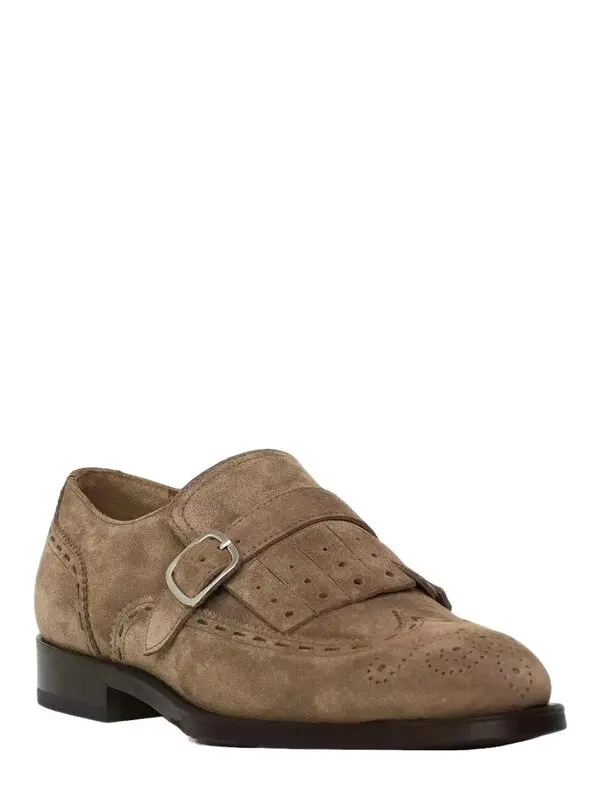 DOUCAL'S Kilty Monk-strap Loafers - Brown