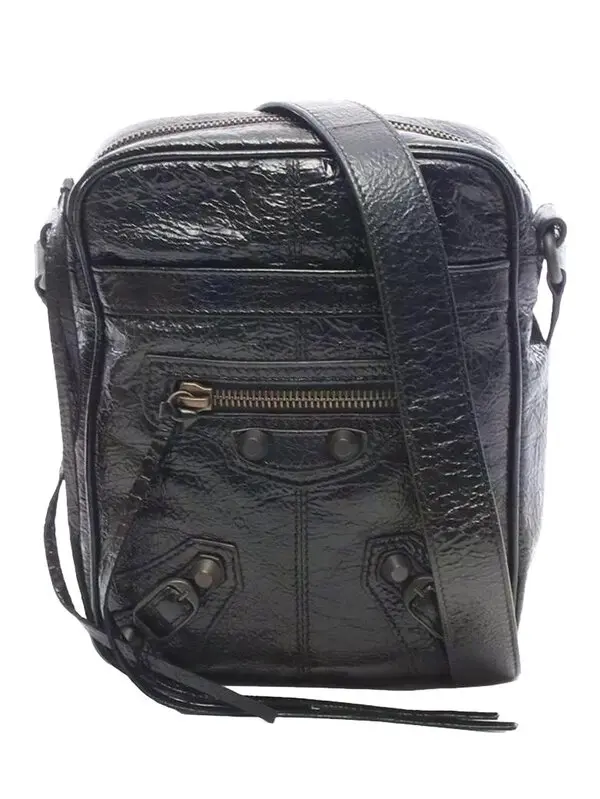 Balenciaga 2010-2026 Lambskin Le City Crossbody Bag - Black