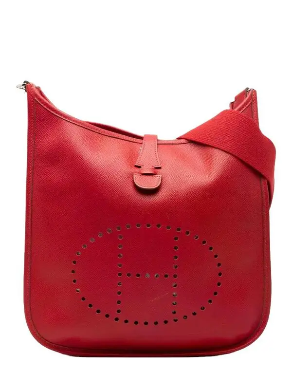 Hermès 2002 Epsom Evelyne Iii Pm Crossbody Bag - Red