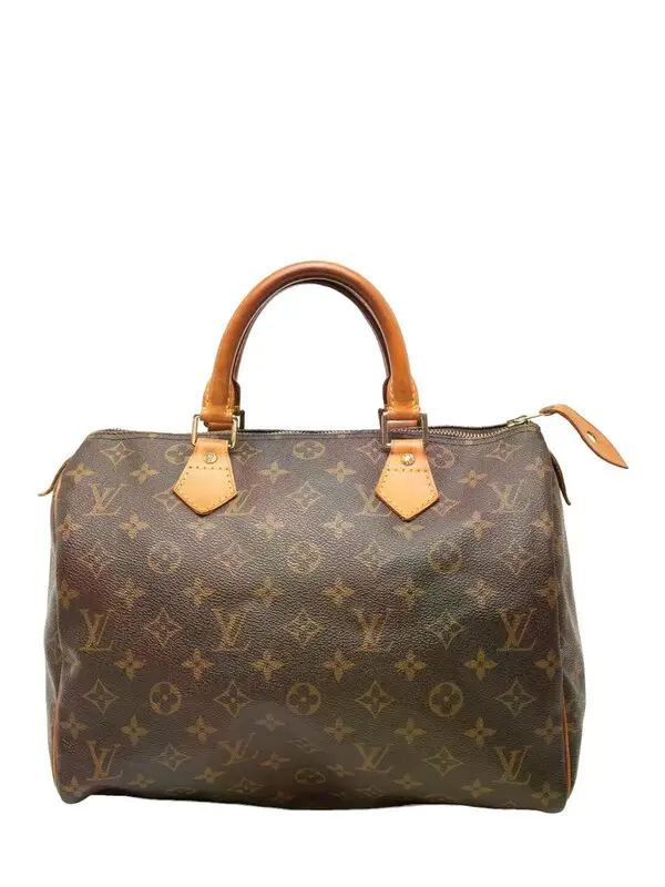 LOUIS VUITTON 2001 Monogram Speedy 30 Boston Bag - Brown