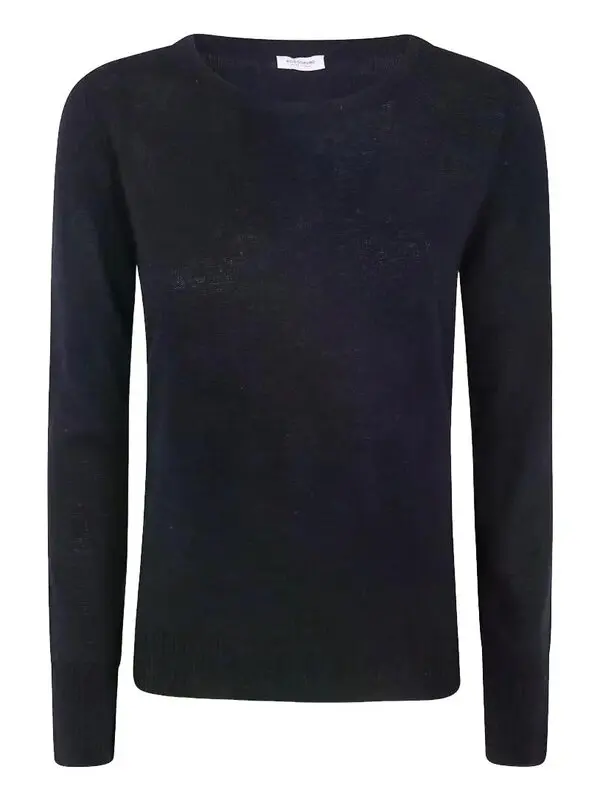 Rossopuro Fine-knit Crew-neck Sweater - Black