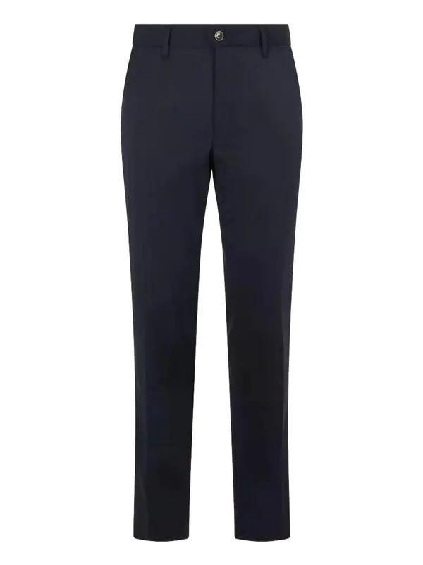 SLOWEAR Logo-patch Straight-leg Trousers - Blue