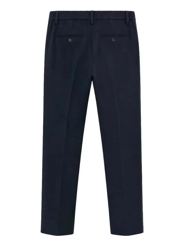 Seventy Elasticated-waistband Tailored Trousers - Blue