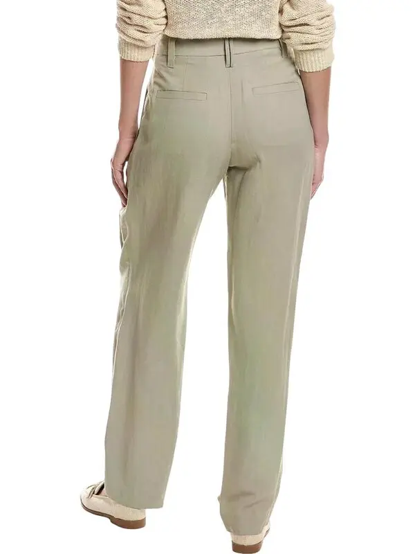 Brunello Cucinelli Pleated Straight-leg Trousers - Green