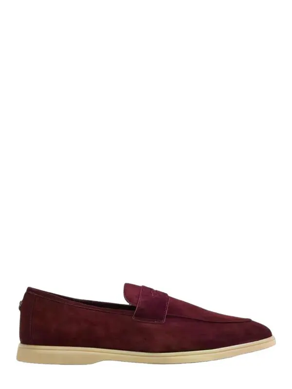 BOUGEOTTE Loisir Gomme Suede Loafers - Red