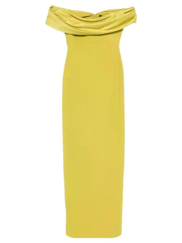 Solace London Adele Off-shoulder Maxi Dress - Yellow