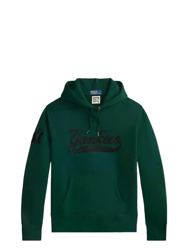 Polo Ralph Lauren X Mlb New York Yankees Logo-embroidered Hoodie - Green