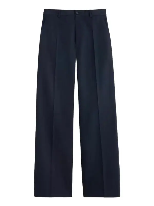 MAISON MARGIELA Pleated Wool Tailored Trousers - Grey