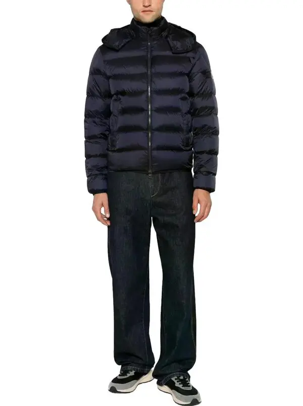 Moncler Quilted Hooded Jacket - Blue
