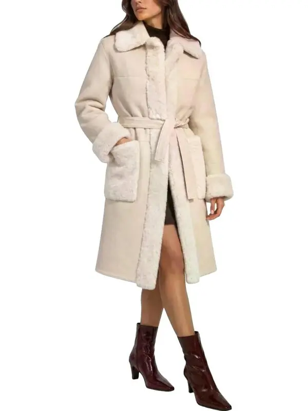 POCHE PARIS Reversible Shearling-trim Jacket - Neutrals
